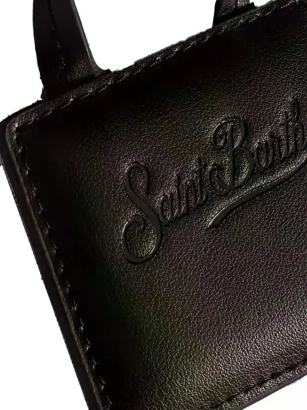 MC2 SAINT BARTH Debossed Bag Charm With Ring - Black