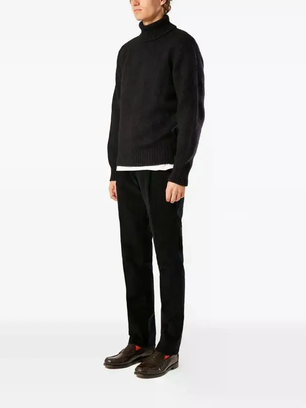 DOPPIAA High-neck Ribbed Knit Sweater