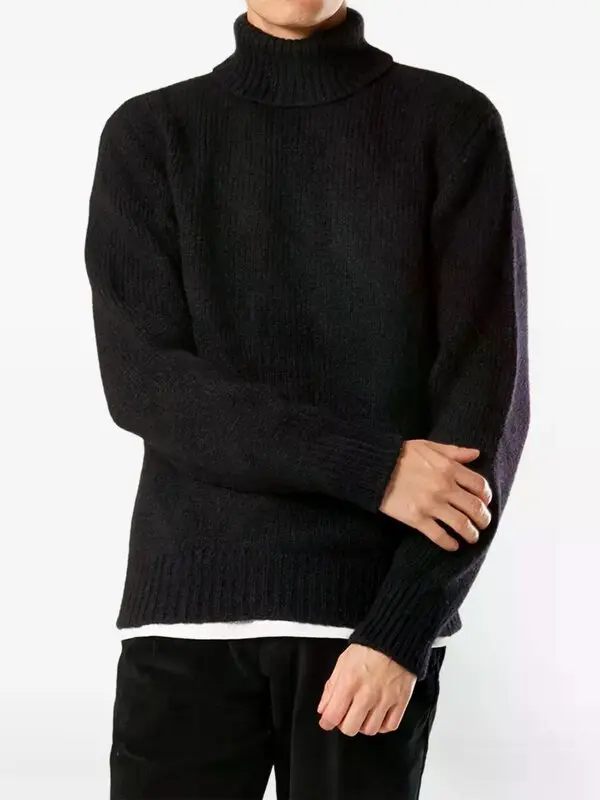 DOPPIAA High-neck Ribbed Knit Sweater