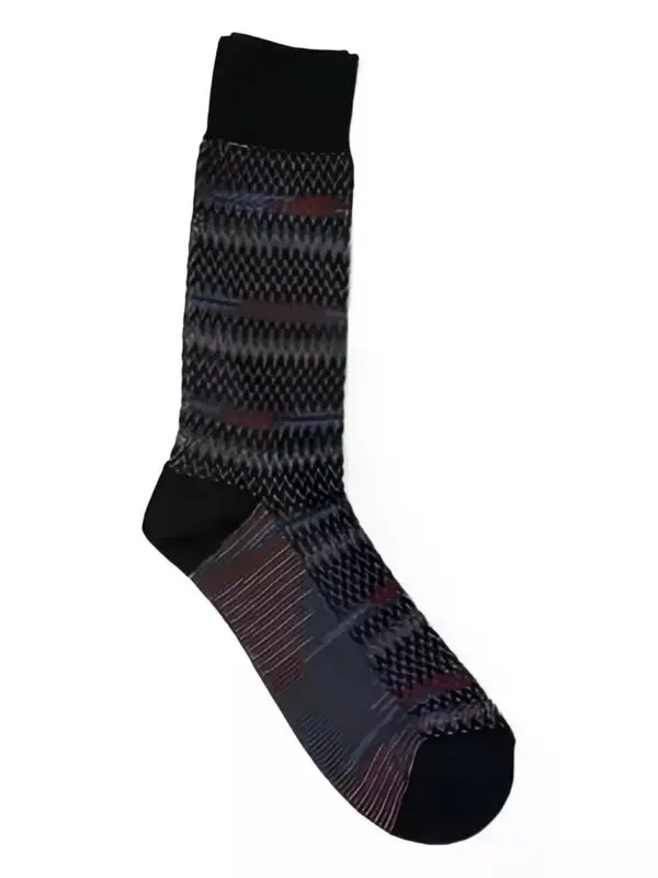 Missoni Zig-zag Patterned Socks - Grey