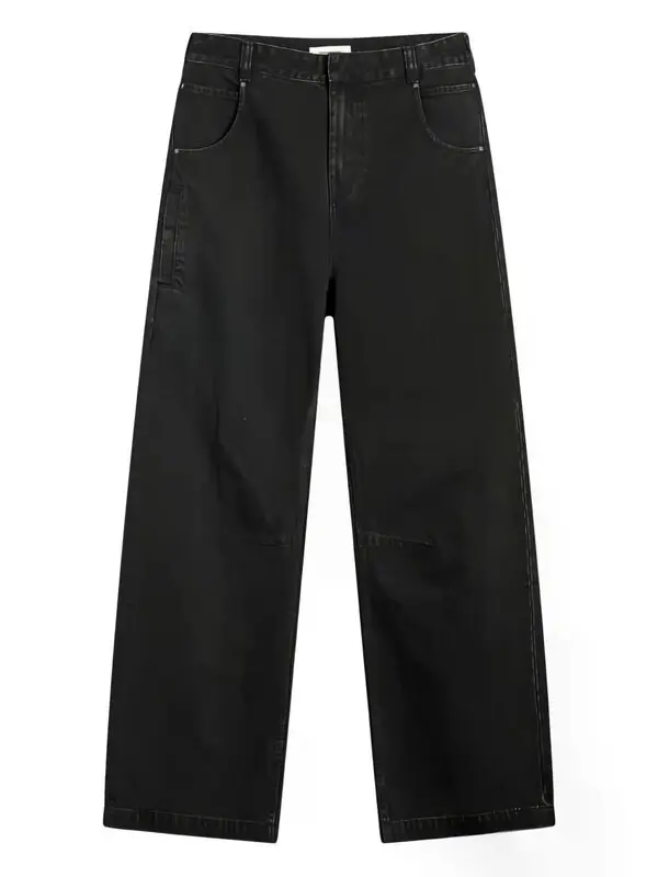 ENTIRE STUDIOS Button-fastening Wide Leg Jeans - Black