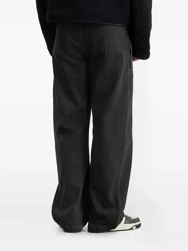 ENTIRE STUDIOS Button-fastening Wide Leg Jeans - Black