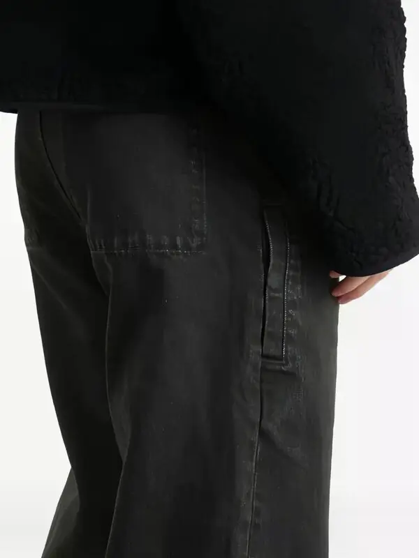 ENTIRE STUDIOS Button-fastening Wide Leg Jeans - Black