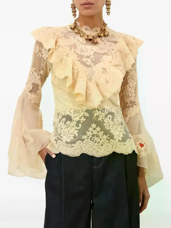 Zimmermann Lace Ruffle Shirt