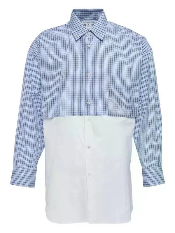 Comme Des Garçons Checked Panelled Shirt