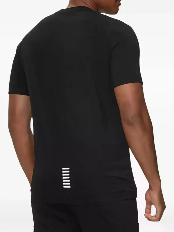 EA7 Logo Cotton T-shirt - Black
