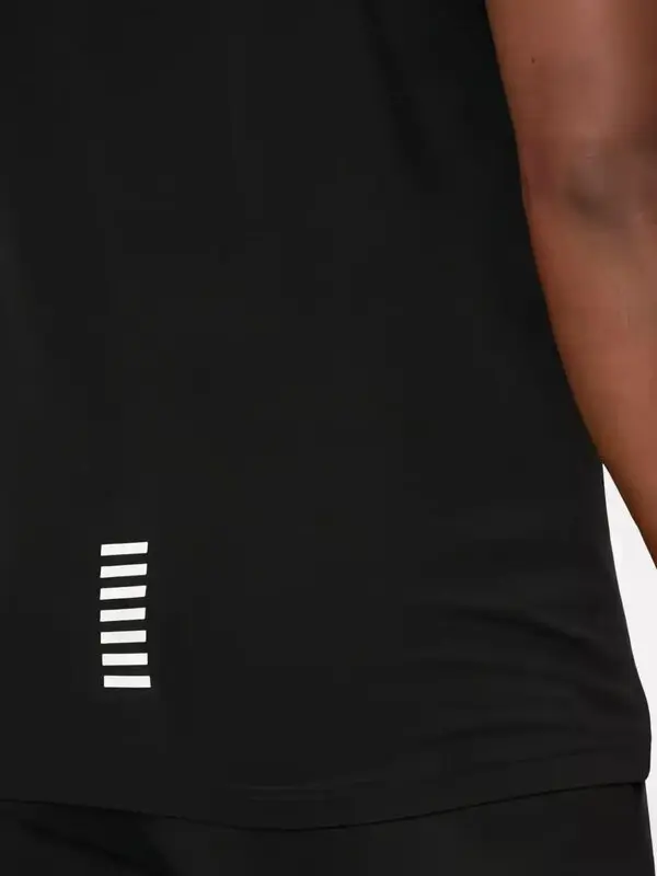 EA7 Logo Cotton T-shirt - Black