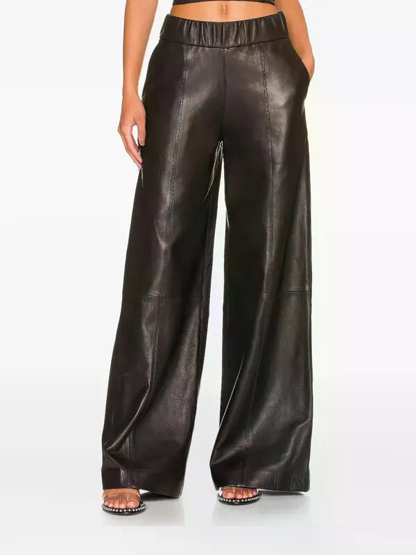 Sprwmn Elasticated-waistband Leather Trousers