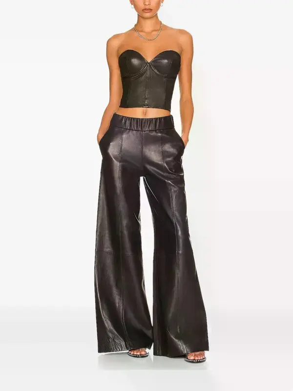 Sprwmn Elasticated-waistband Leather Trousers