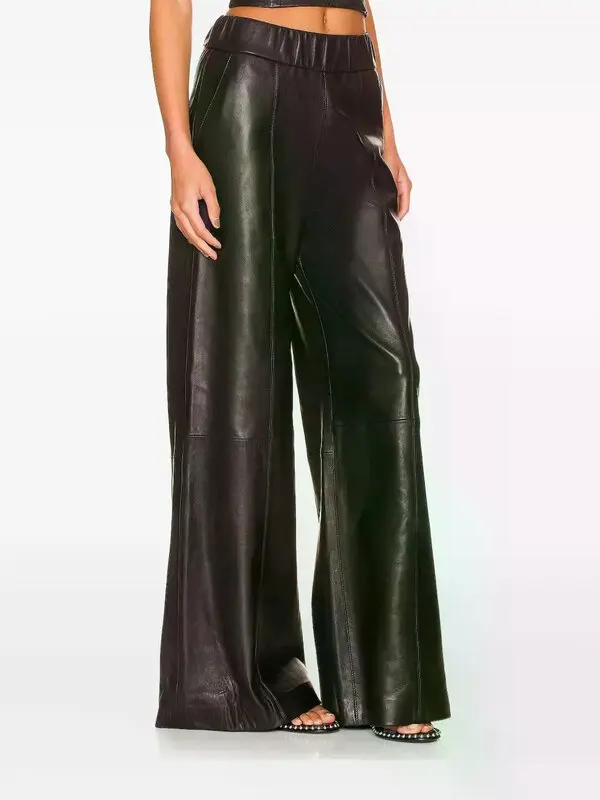 Sprwmn Elasticated-waistband Leather Trousers