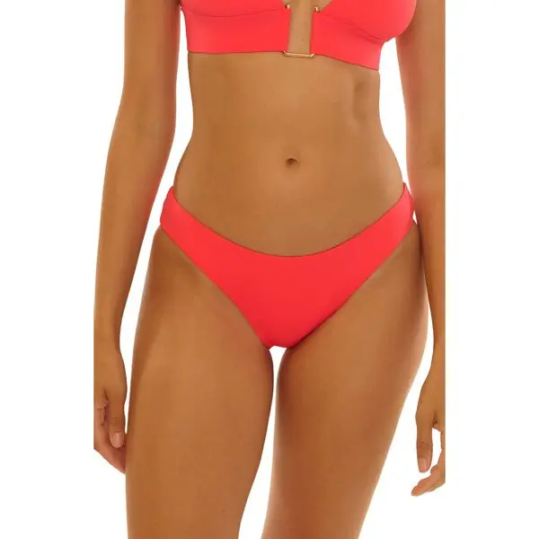 BECCA By Rebecca Virtue Twist & Turns Bikini Bottom - Caliente