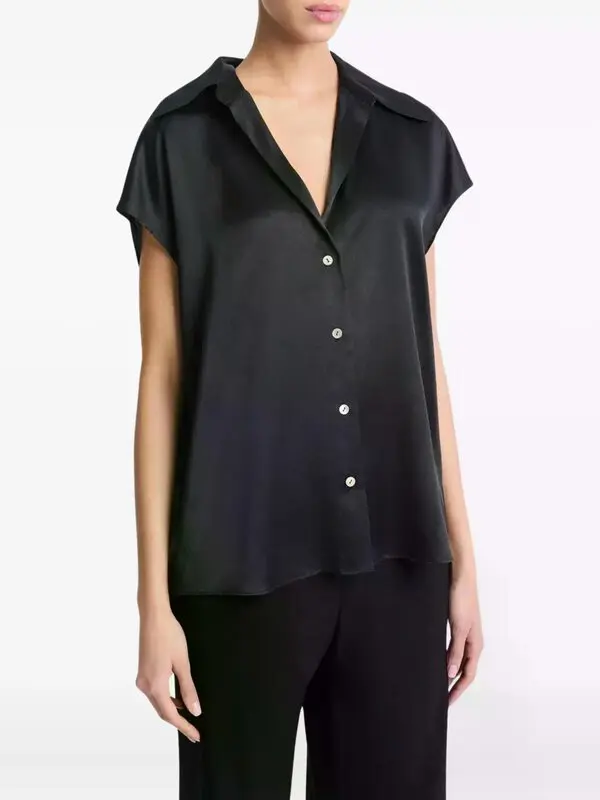 Vince Cap-sleeve Silk Shirt