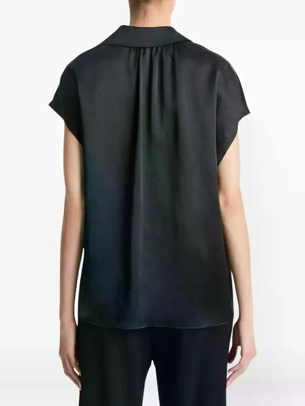 Vince Cap-sleeve Silk Shirt