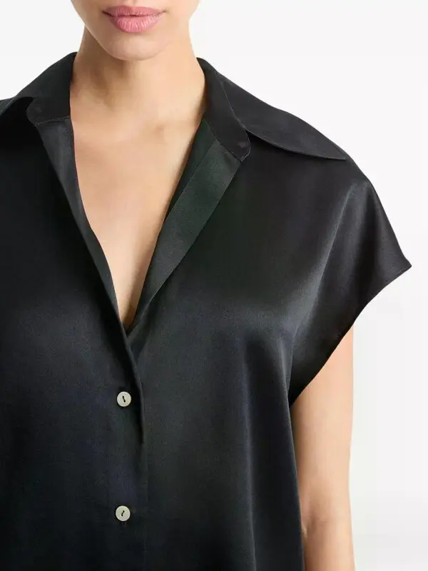 Vince Cap-sleeve Silk Shirt