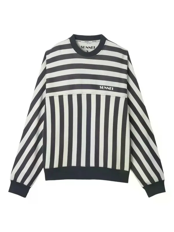 Sunnei X Biffi Striped Crew-neck Sweatshirt