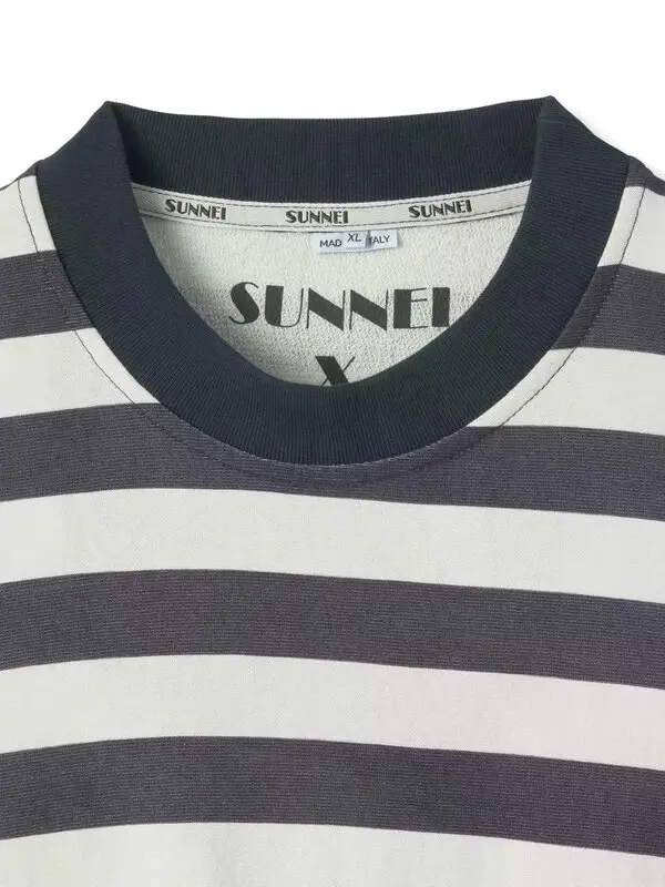 Sunnei X Biffi Striped Crew-neck Sweatshirt