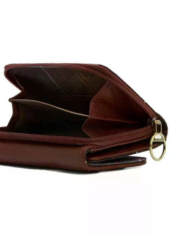 Barbour Rosa Leather Tartan Zip Wallet