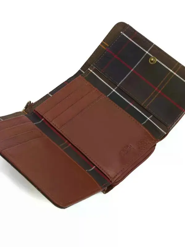 Barbour Rosa Leather Tartan Zip Wallet