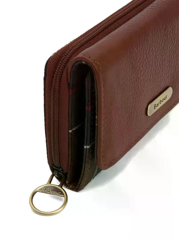 Barbour Rosa Leather Tartan Zip Wallet
