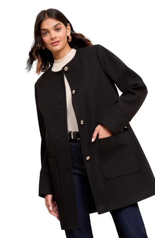 FRIENDS LIKE THESE Collarless Swing Coat