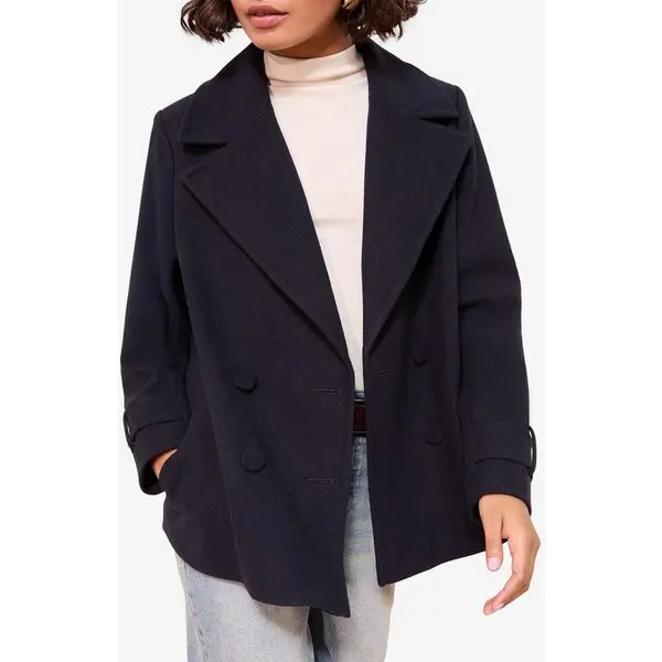 FRIENDS LIKE THESE Double Breasted Pea Coat