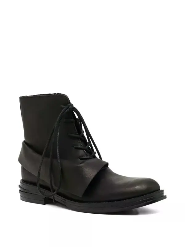 Yohji Yamamoto Draped Leather Boots