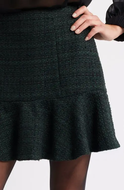 Treasure & Bond Flounce Tweed Mini Skirt