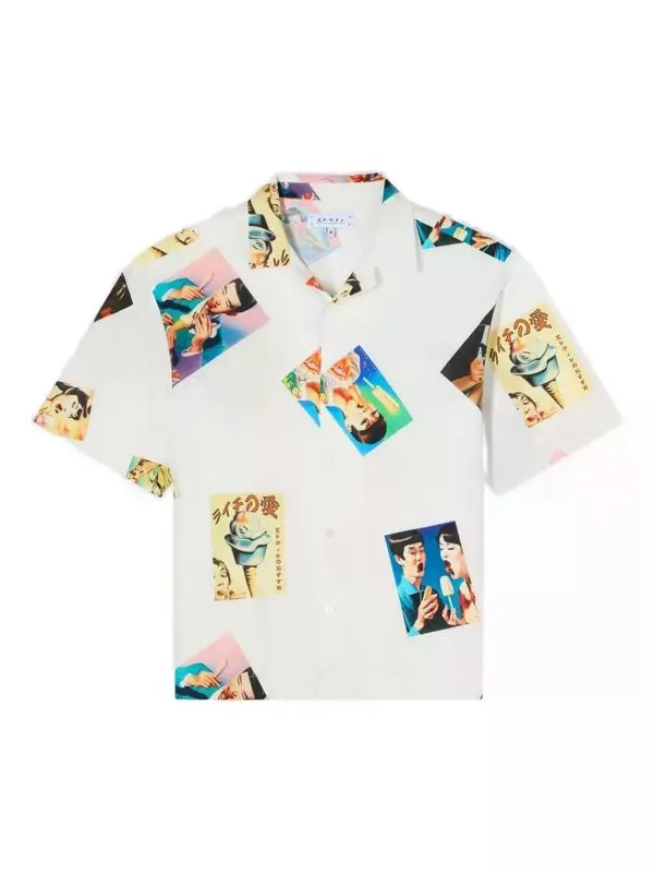Edwin Printed Short-sleeve Shirt - White
