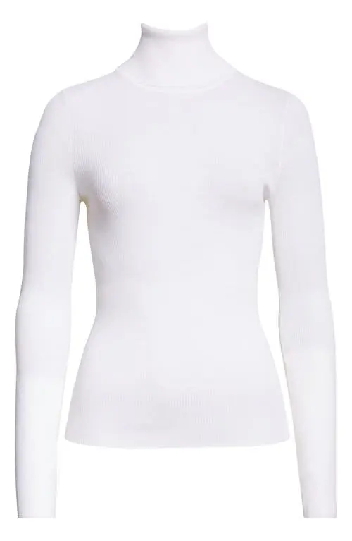 TWP Wool Ribbed Turtleneck Top - Ivory