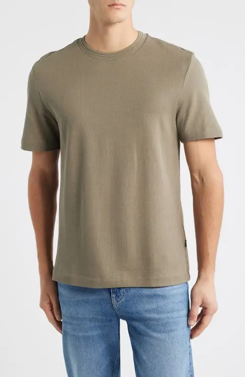 BOSS Thompson Cotton T-shirt - Open Brown