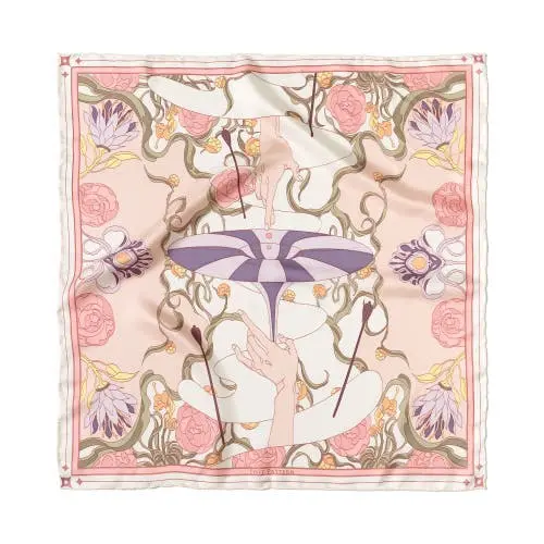 LOST PATTERN The Dreamer Bandana Silk Scarf - Pink