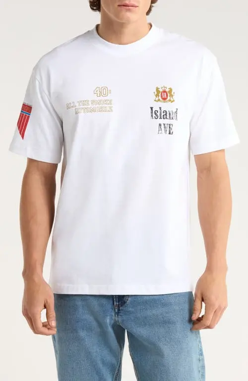 ISLAND AVENUE Marlboro Cotton Graphic T-shirt - White
