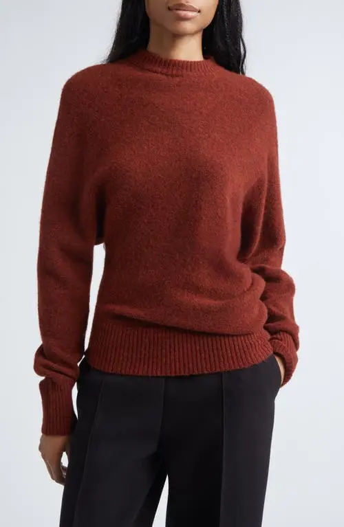 Proenza Schouler Abie Boiled Wool Blend Sweater - Cinnamon