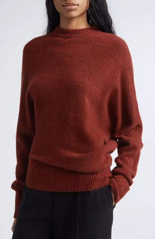 Proenza Schouler Abie Boiled Wool Blend Sweater - Cinnamon