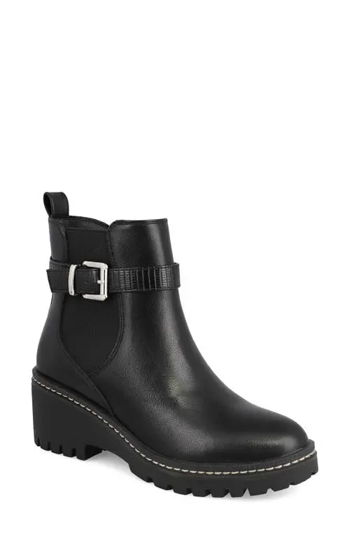 Mia Block Heel Boot - Black