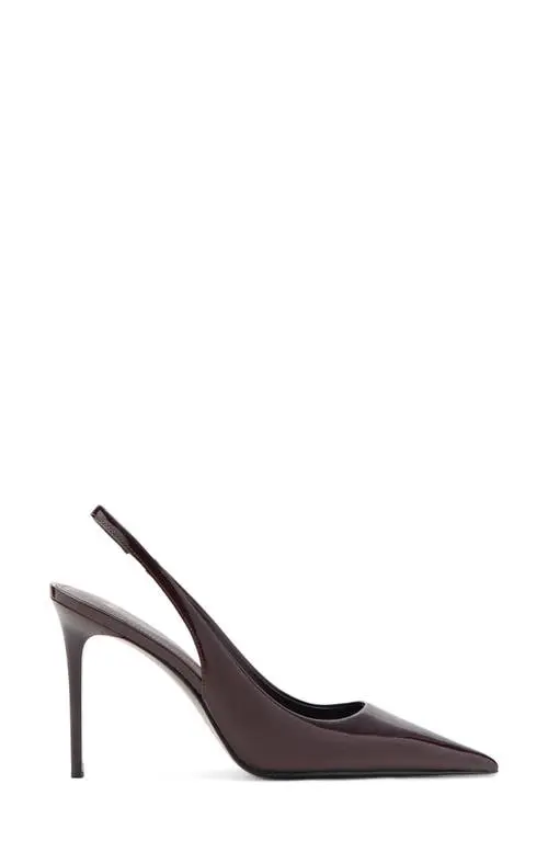 Mango Pointed Toe Slingback Pumps - Burgundy