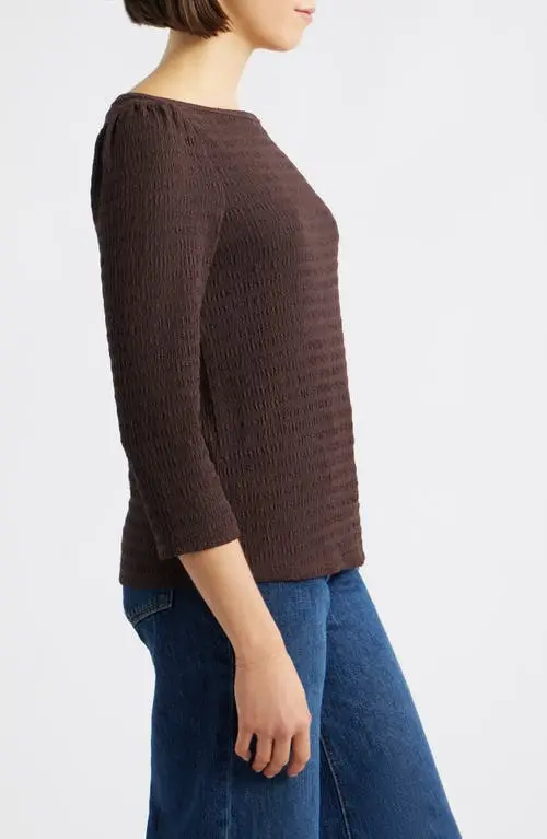 Bobeau Boat Neck Knit Top