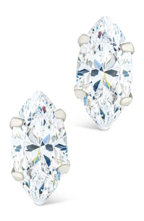 Sterling Forever Marquise-cut Cubic Zirconia Stud Earrings