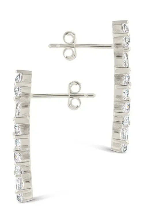 Sterling Forever Cubic Zirconia Drop Earrings - Silver