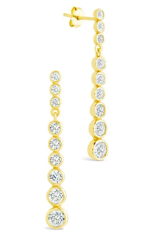 Sterling Forever Ianthe Brilliant Cubic Zirconia Drop Earrings - Gold