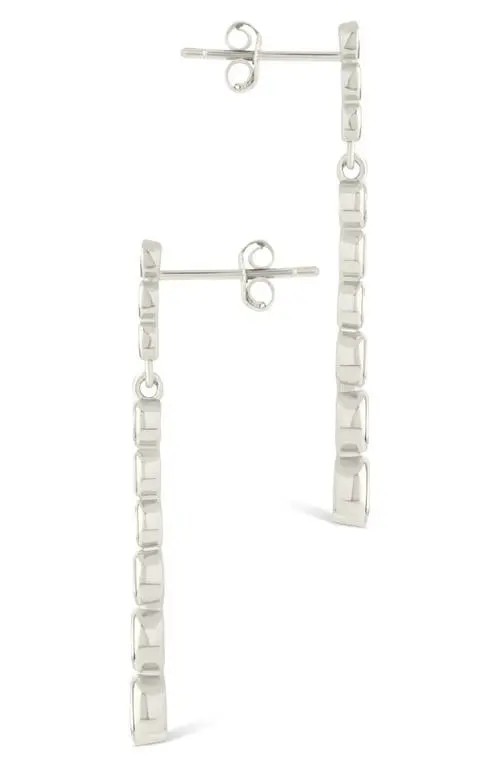 Sterling Forever Ianthe Brilliant Cubic Zirconia Drop Earrings - Silver