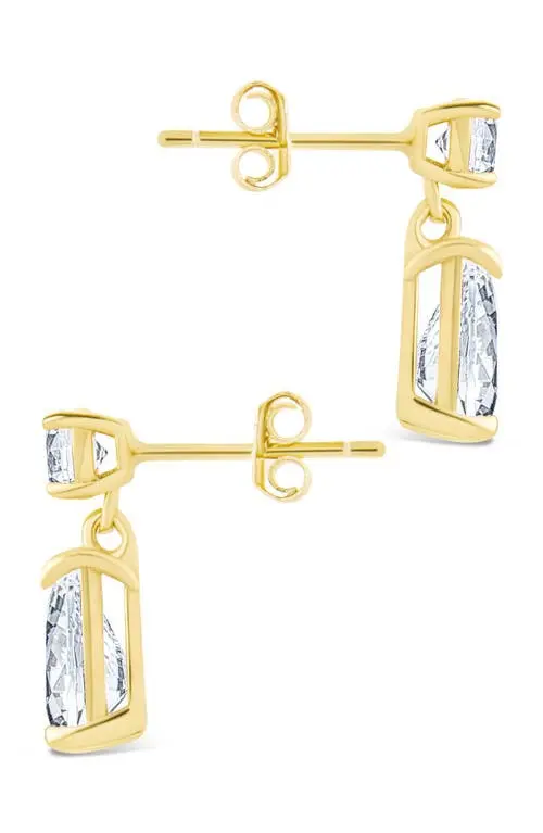 Sterling Forever Imogen Cubic Zirconia Drop Earrings - Gold