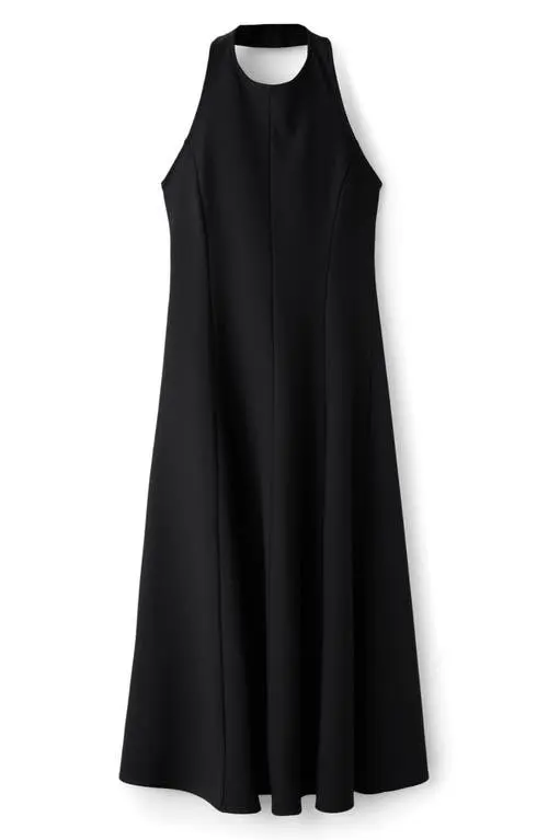 Mango Peplum Halter Maxi Dress
