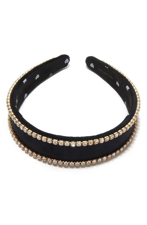 Lele Sadoughi Bessette Crystal Edge Velvet Headband
