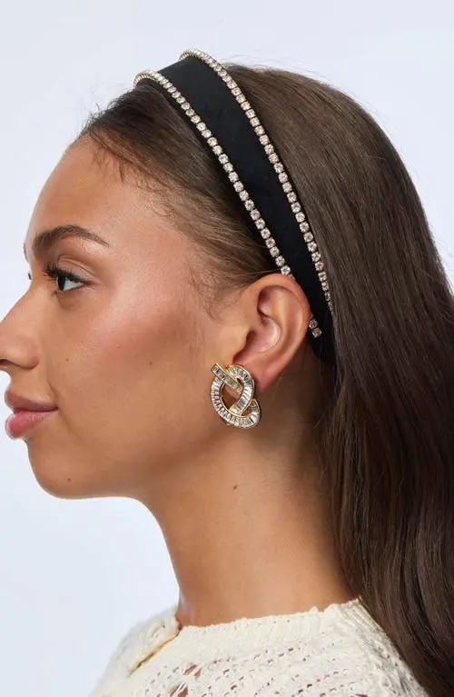 Lele Sadoughi Bessette Crystal Edge Velvet Headband