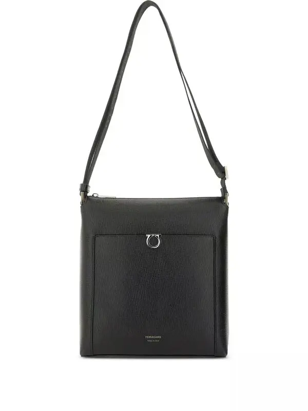 FERRAGAMO Gancini Shoulder Bag - Black