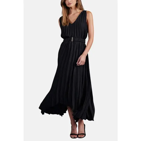 BISHOP + YOUNG Highbrow Pleat Dress - Black