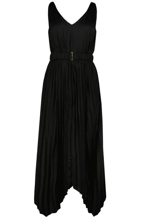 BISHOP + YOUNG Highbrow Pleat Dress - Black