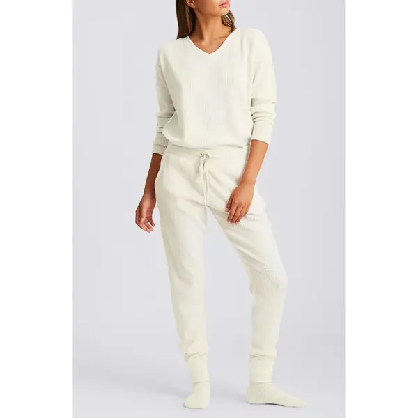 PAPINELLE Supersoft Waffle Pajamas - Ecru
