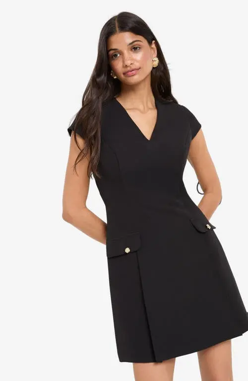 FRIENDS LIKE THESE Cap-sleeve Mini Shift Dress